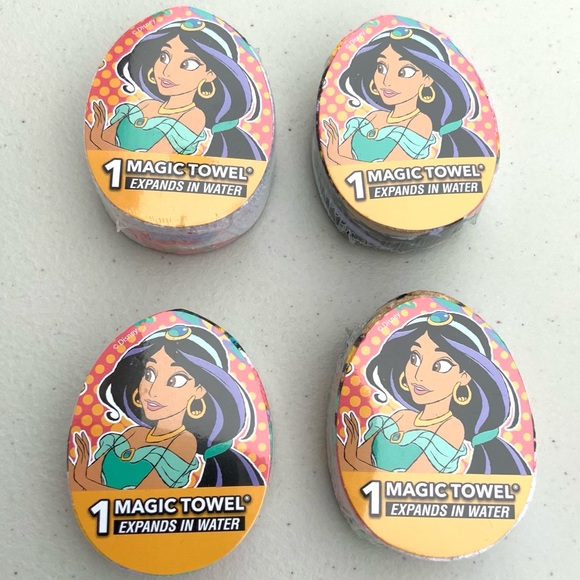 Disney | Bath, Skin & Hair | 4 Disney Princess Jasmin Magic Hand Towels ...